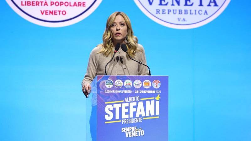 Meloni in Veneto per Stefani attacca Prodi, sinistra e Cgil: “Basta ...