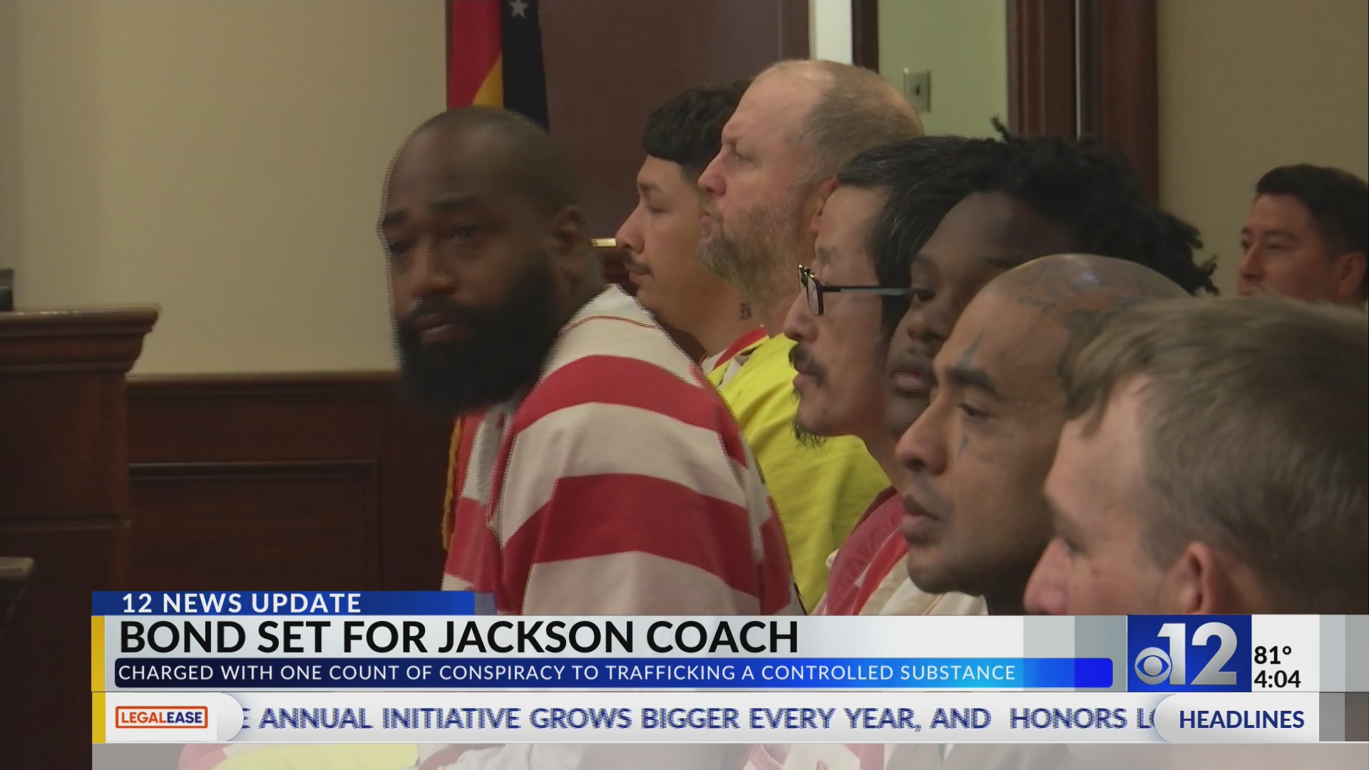Bond set for Jackson coach charged in major drug operation