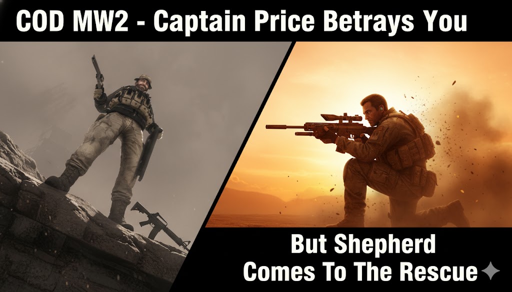 COD MW2 - Captain Price Betrays You But Shepherd Comes To The Rescue