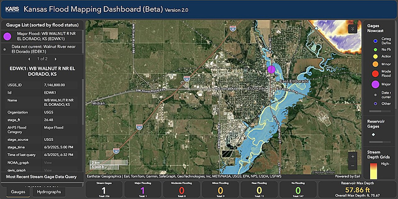 Researchers launch new Kansas Flood Mapping Dashboard