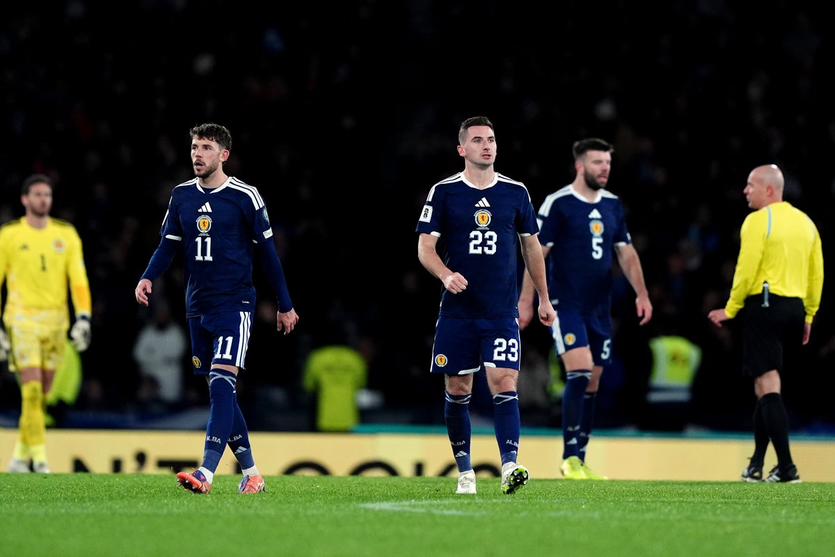 Scotland’s World Cup dreams take a blow with 10-man Denmark on terms