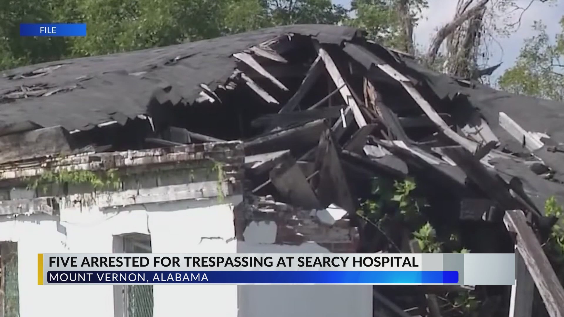 Five arrested for trespassing at dilapidated Searcy Mental Hospital