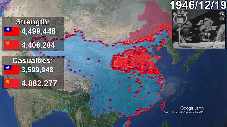 Chinese civil war with units mapped