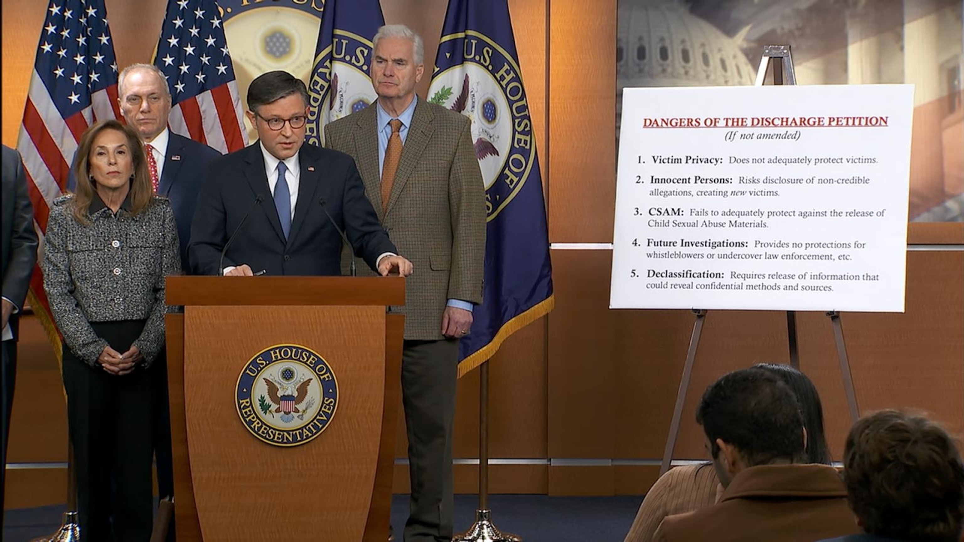 House Speaker Mike Johnson speaks before vote on releasing Jeffrey ...