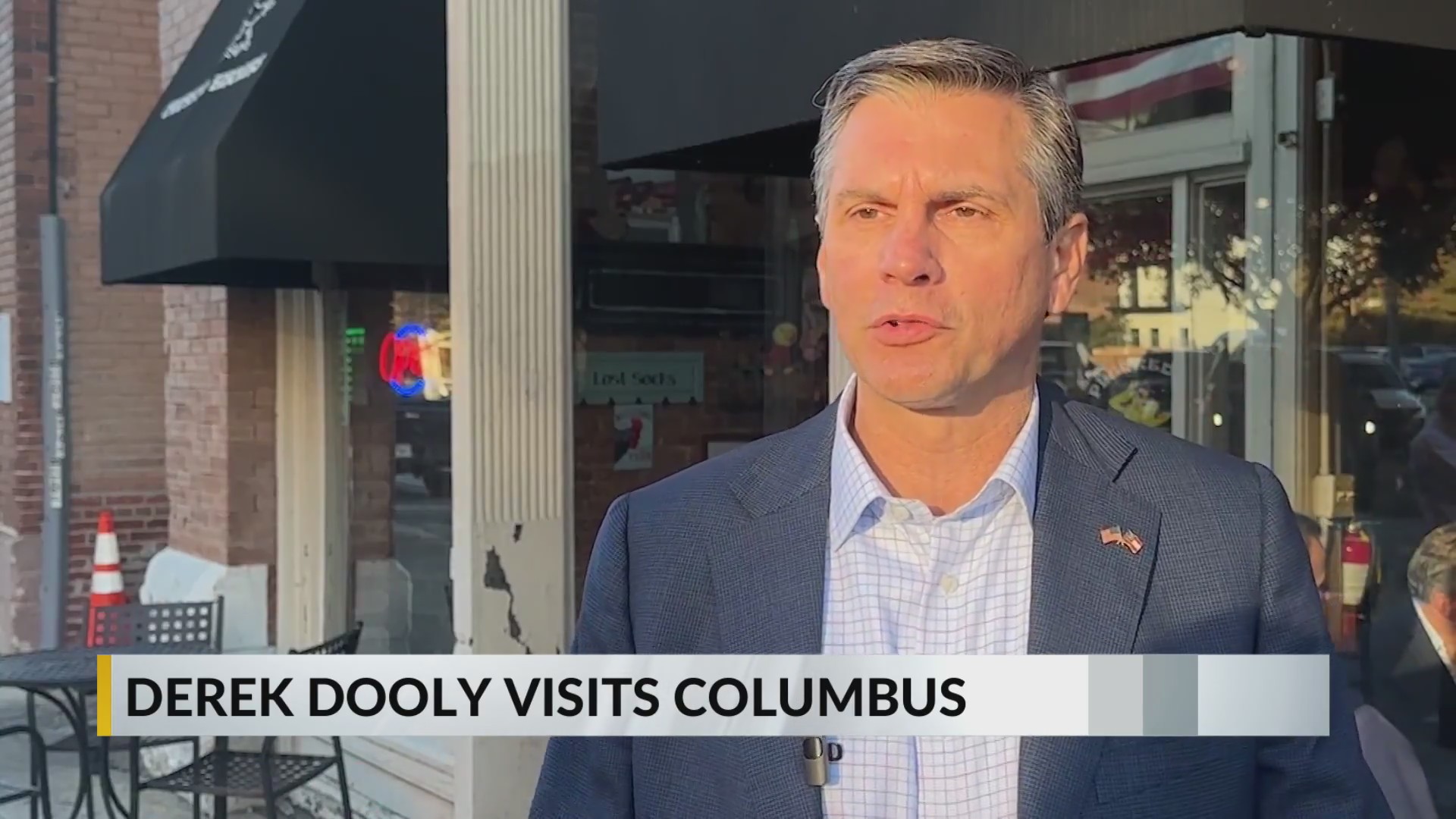 U.S. Senate candidate Derek Dooley visits Columbus Tuesday morning