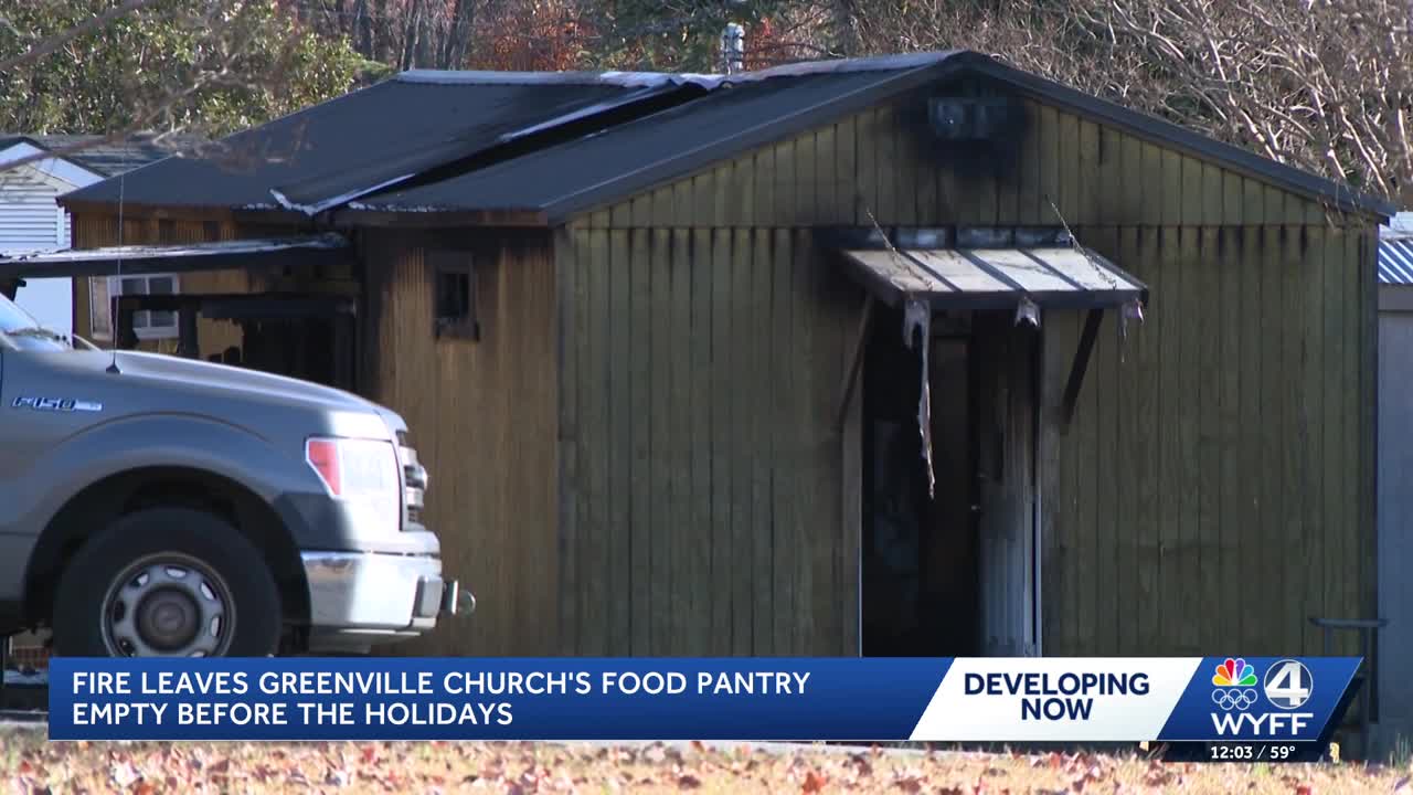 Food pantry fire in Greenville