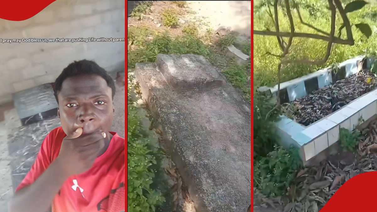 Young man shows graves of father, mother and 5 siblings in ...