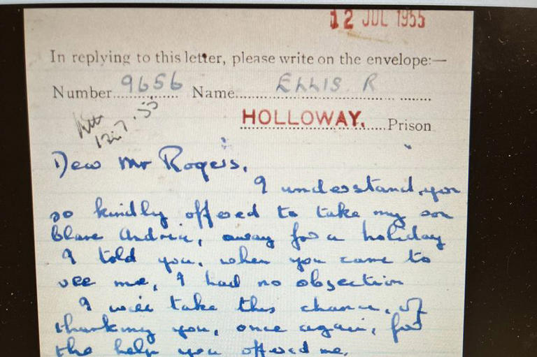 Letter written by Ruth Ellis on the day before she was hanged goes up ...