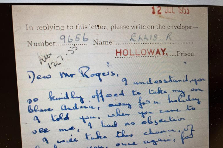 Letter written by Ruth Ellis on the day before she was hanged goes up ...