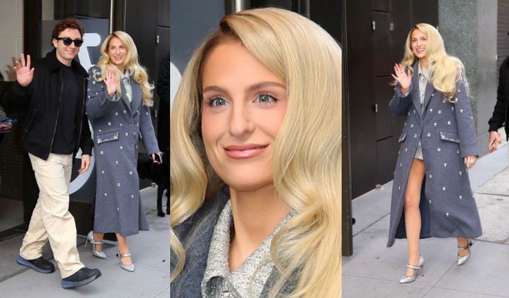 Szczuplejsza o 30 kg Meghan Trainor w ultrakrótkiej mini macha do fanów ...