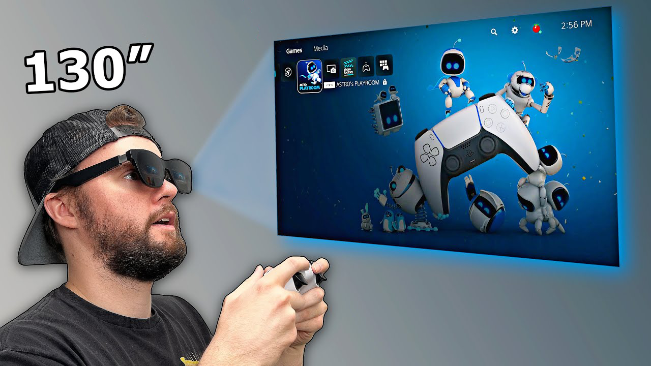 Playing my PS5 without a TV... (NReal Air AR Glasses)