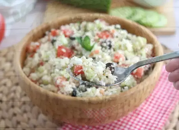Tabulé de coliflor 100% vegano y sin gluten