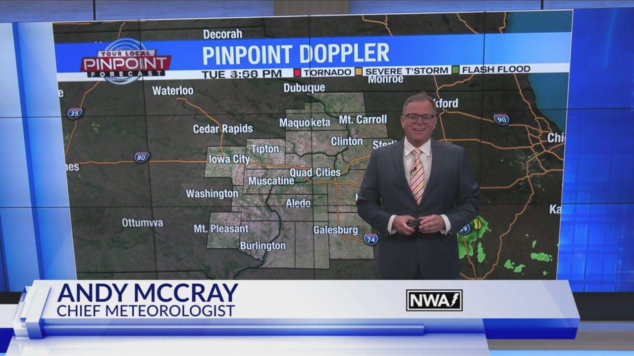 Tuesday night - more gray skies in the Quad Cities forecast