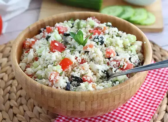 Tabulé de coliflor 100% vegano y sin gluten