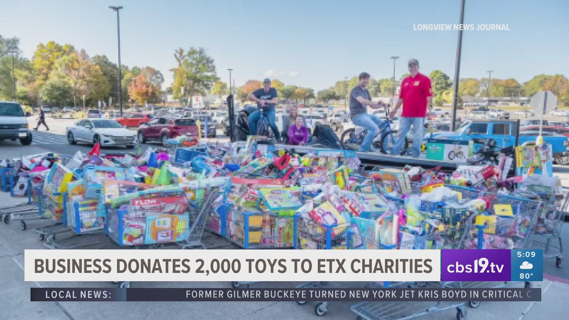 Skeeter Boats give boat-load of toys to Longview-area charities