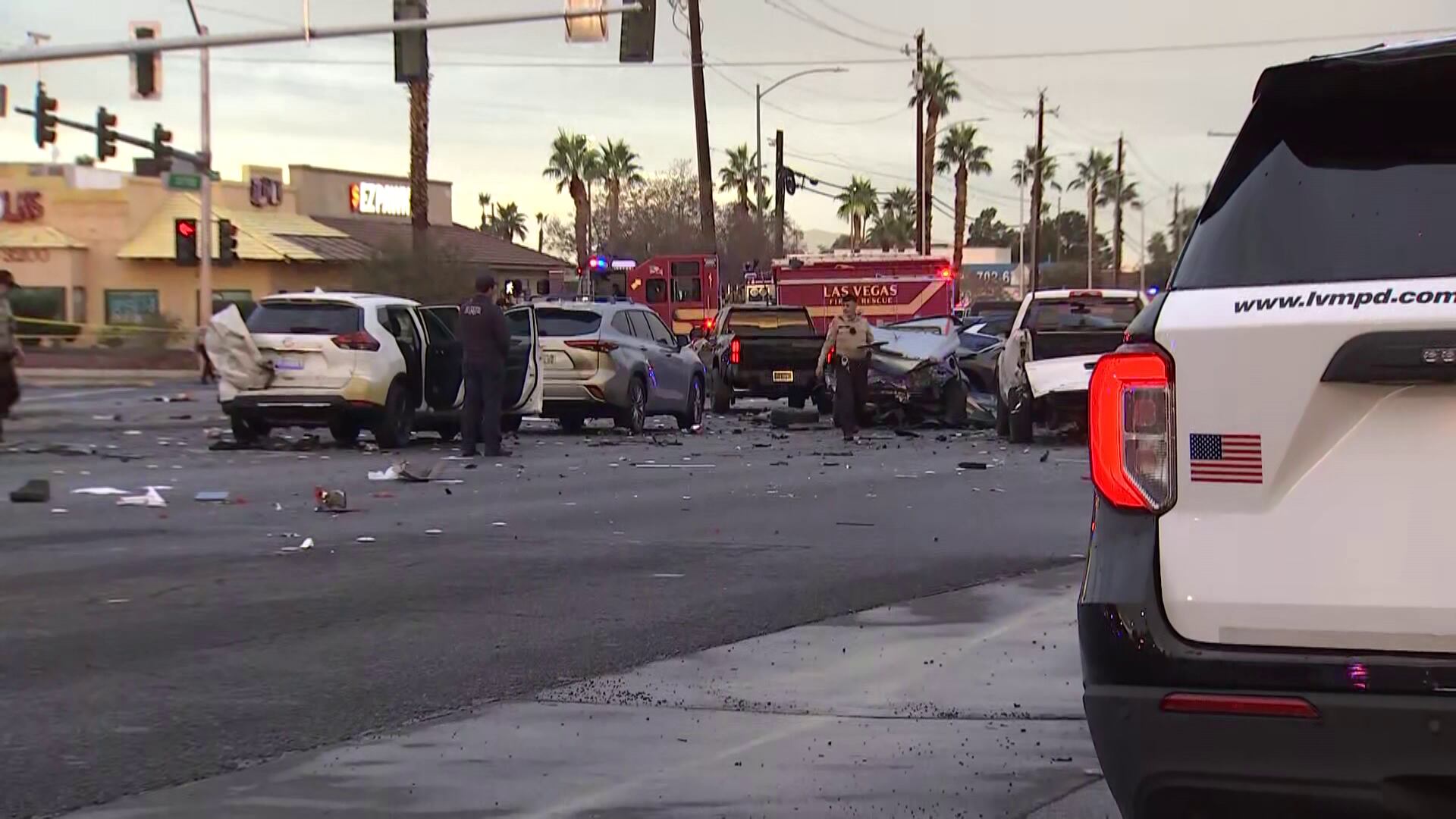 LVMPD: 2 dead, multiple hospitalized after 12-car crash in northwest ...