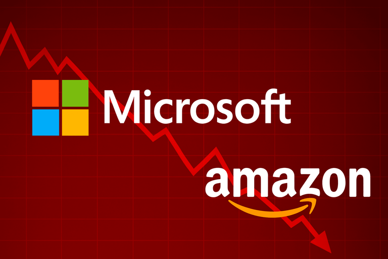 Microsoft and Amazon stocks fall on rare downgrade questioning AI optimism