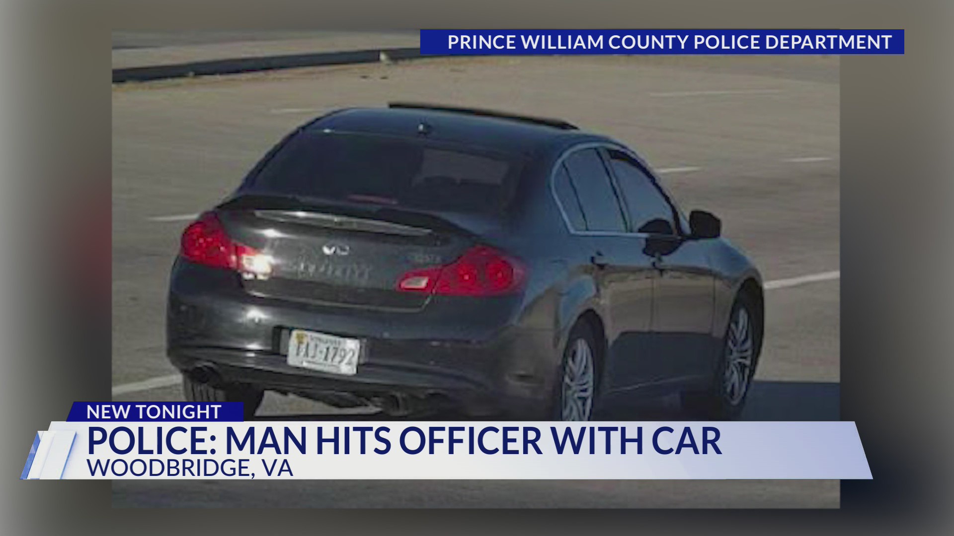 Police: Man hits officer with car in Virginia