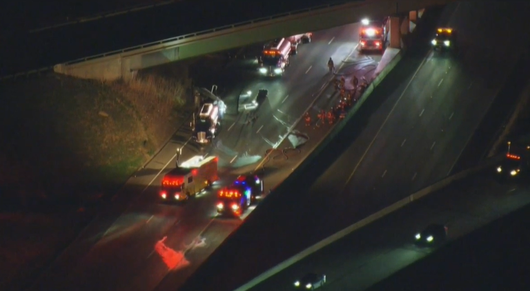 I-205 fully reopens near Tracy more than 8 hours after tanker overturns