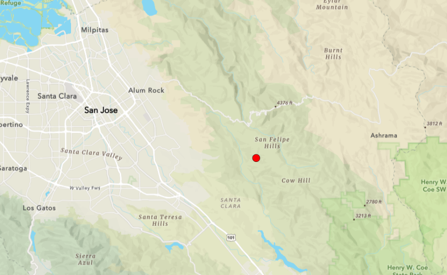 Small earthquake strikes just outside of San Jose