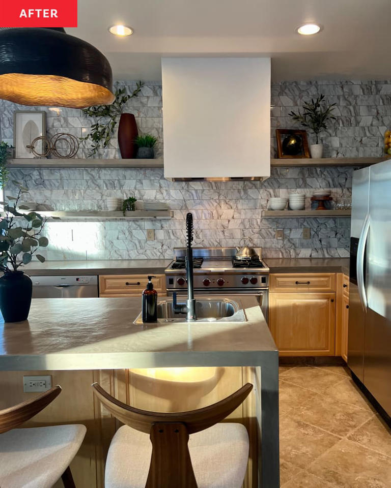 Before & after: Dated 2000s kitchen gets a striking $2,000 makeover ...