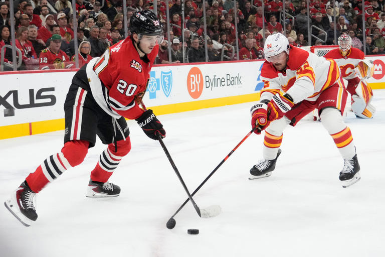 Connor Bedard scores 3 times as the Blackhawks beat the Flames 5-2