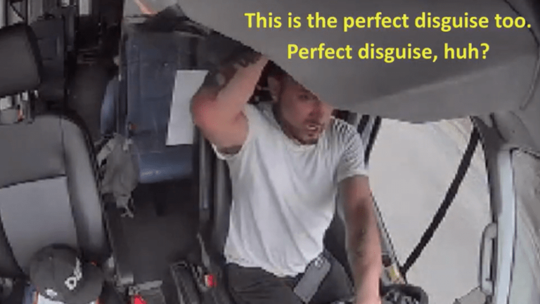 ‘Perfect disguise’: Video shows driver in stolen shuttle bus that hit ...