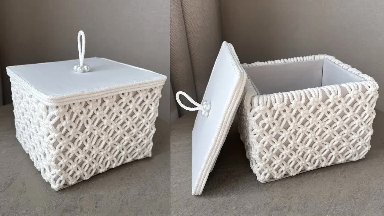 DIY! Turn a cardboard box into a chic box for storing little things ...