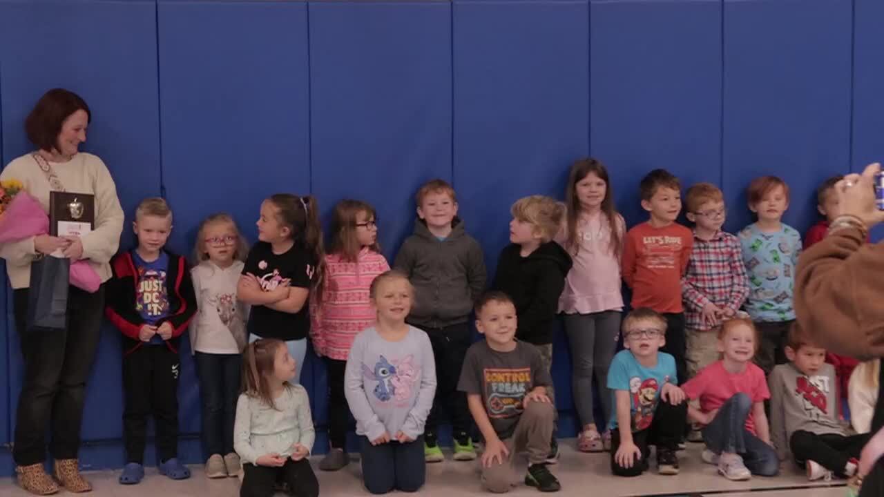 November’s 2025 Jan Dils Golden Apple Recipient: Mrs. Emrick-Crouser