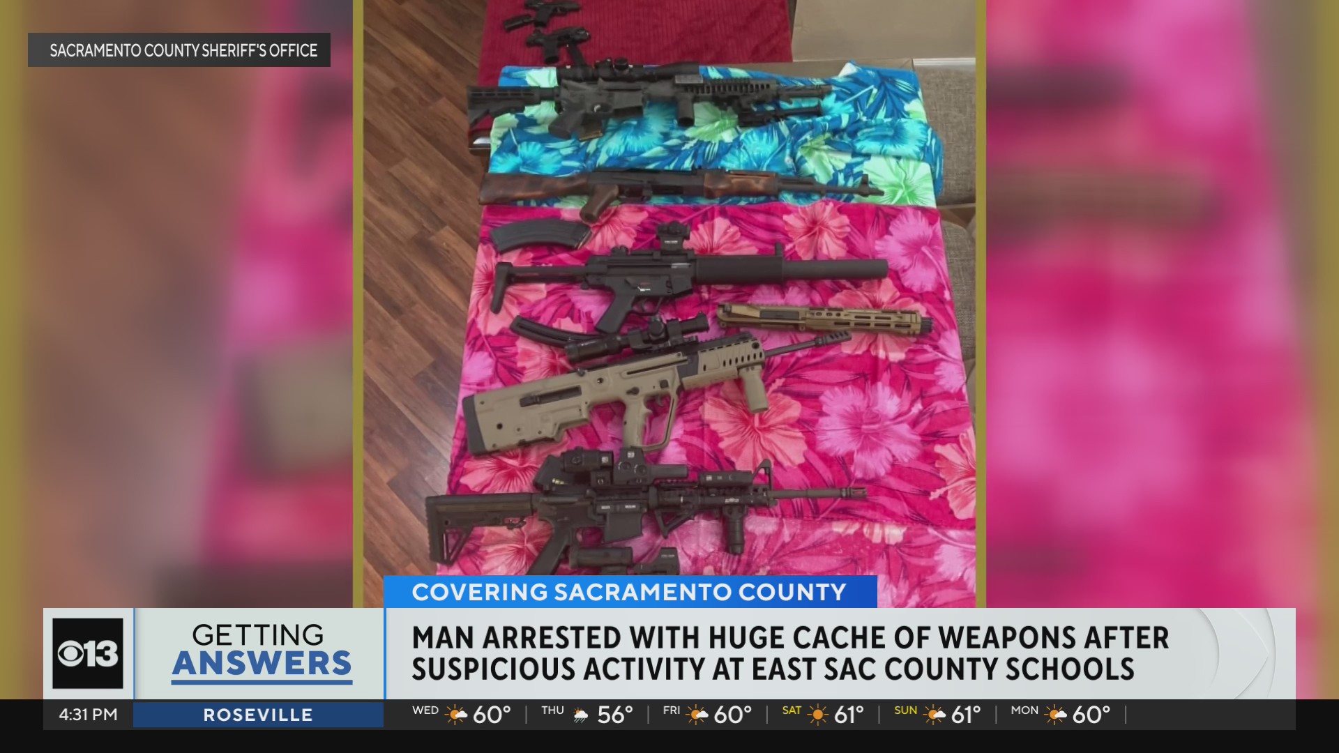 Latest on Sacramento man arrested and large weapons cache seized after ...