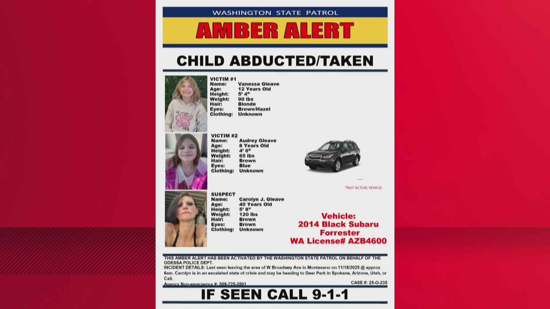 Amber Alert issued for two girls believed to be abducted, last seen ...