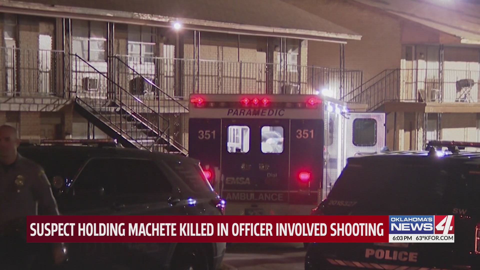 Suspect holding machete killed in officer-involved shooting