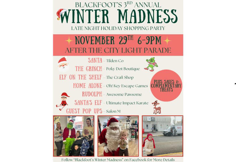 Blackfoot kicks off two weeks of holiday fun with Shop Hop and Winter ...