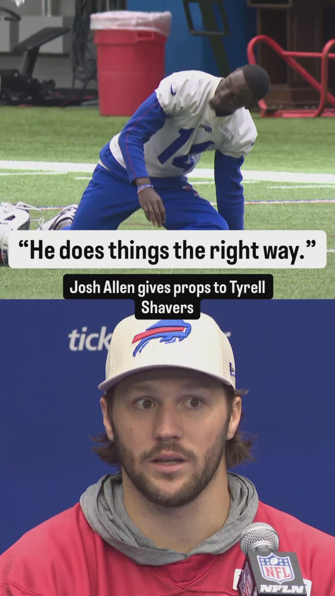 Josh Allen gives props to Tyrell Shavers