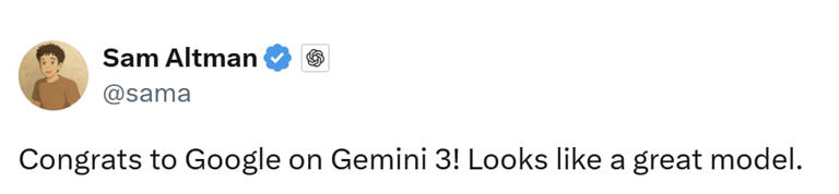 Elon Musk, Sam Altman react to Sundar Pichai's post on Gemini 3 launch ...