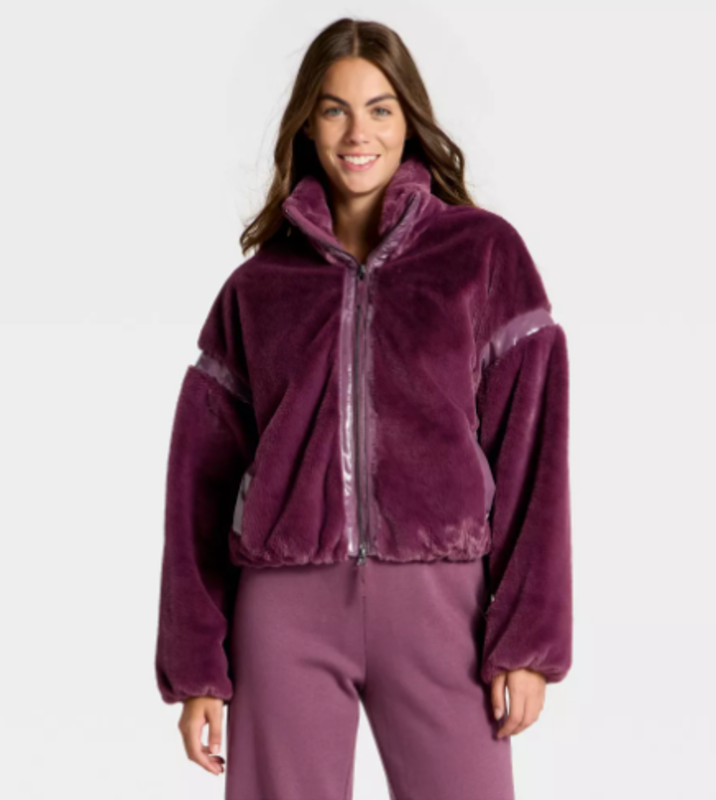 Target's Pretty Purple Faux Fur Jacket Is the Style Hug You Need This ...