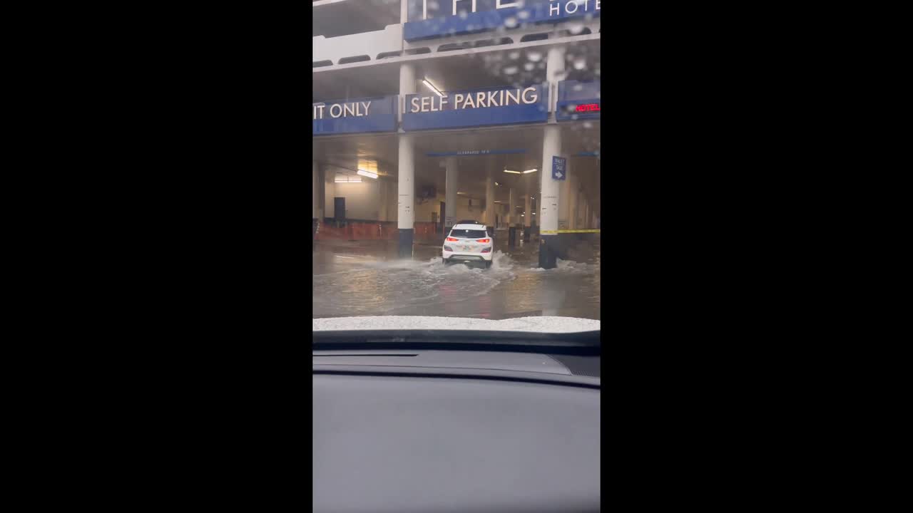 Flash Flood Turns LINQ Hotel Parking Garage Into Rushing River During ...