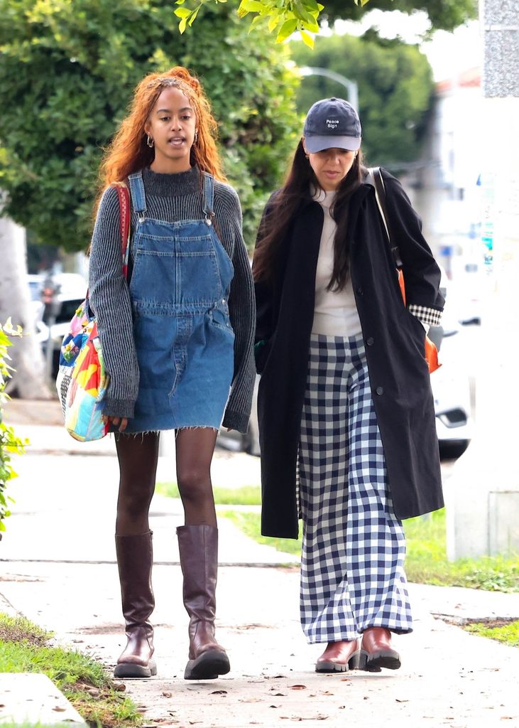 Malia Obama showcases long legs in mini denim dress as she steps out in LA