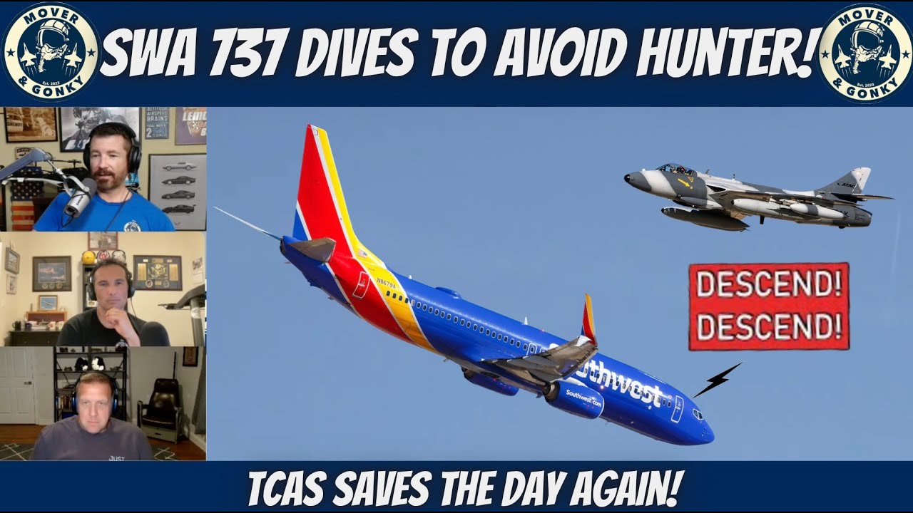 Revisiting - SWA Boeing 737 dives to dodge fighter jet! Another near ...