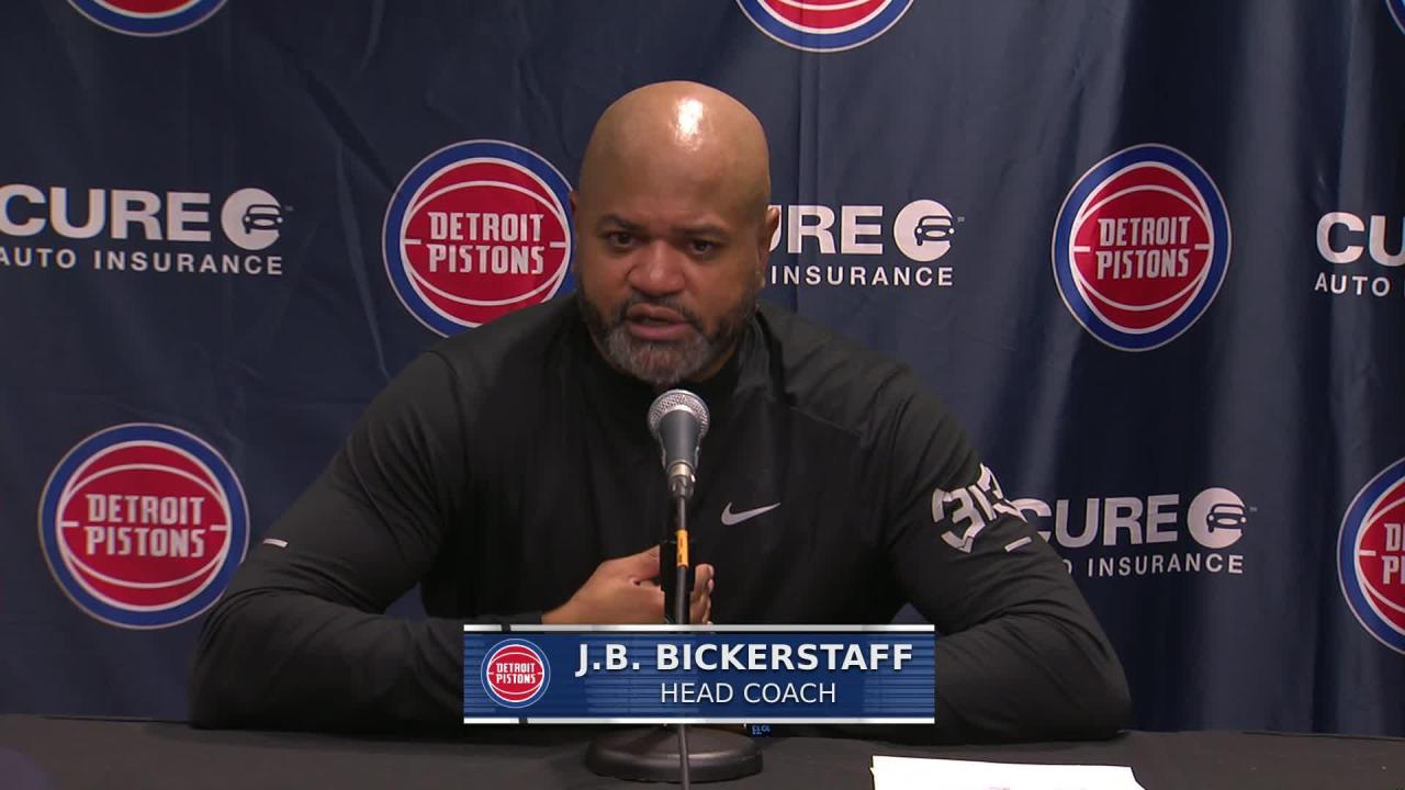 DET 120, ATL 112: Pistons coach JB Bickerstaff Postgame Media Availability