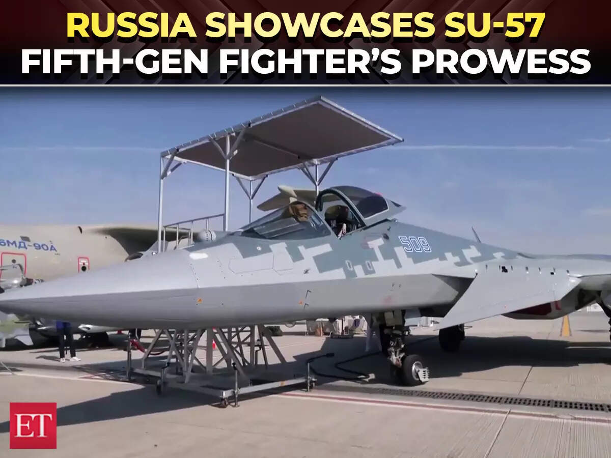 Russia's fifth-gen fighter jet Su-57 prowess on display at Dubai Air ...