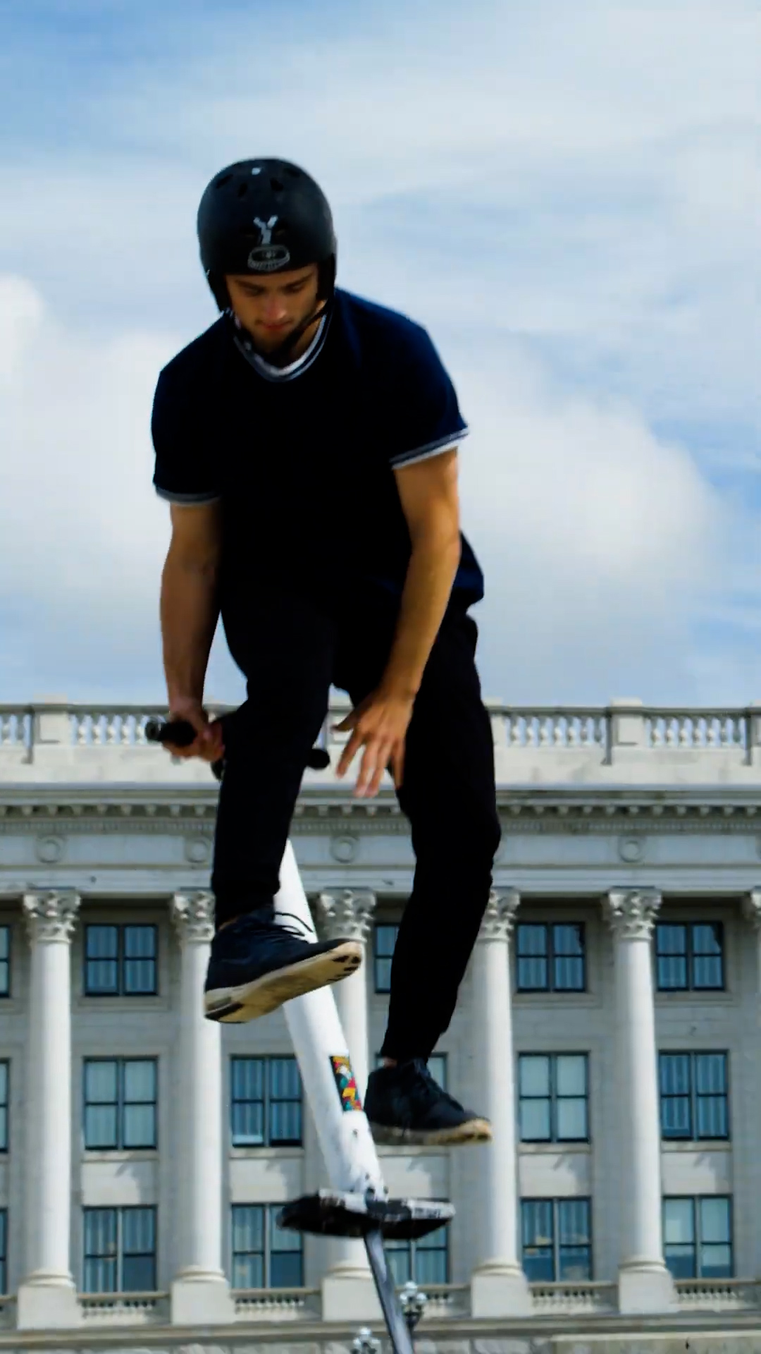 Pogo Stick Skills on Set