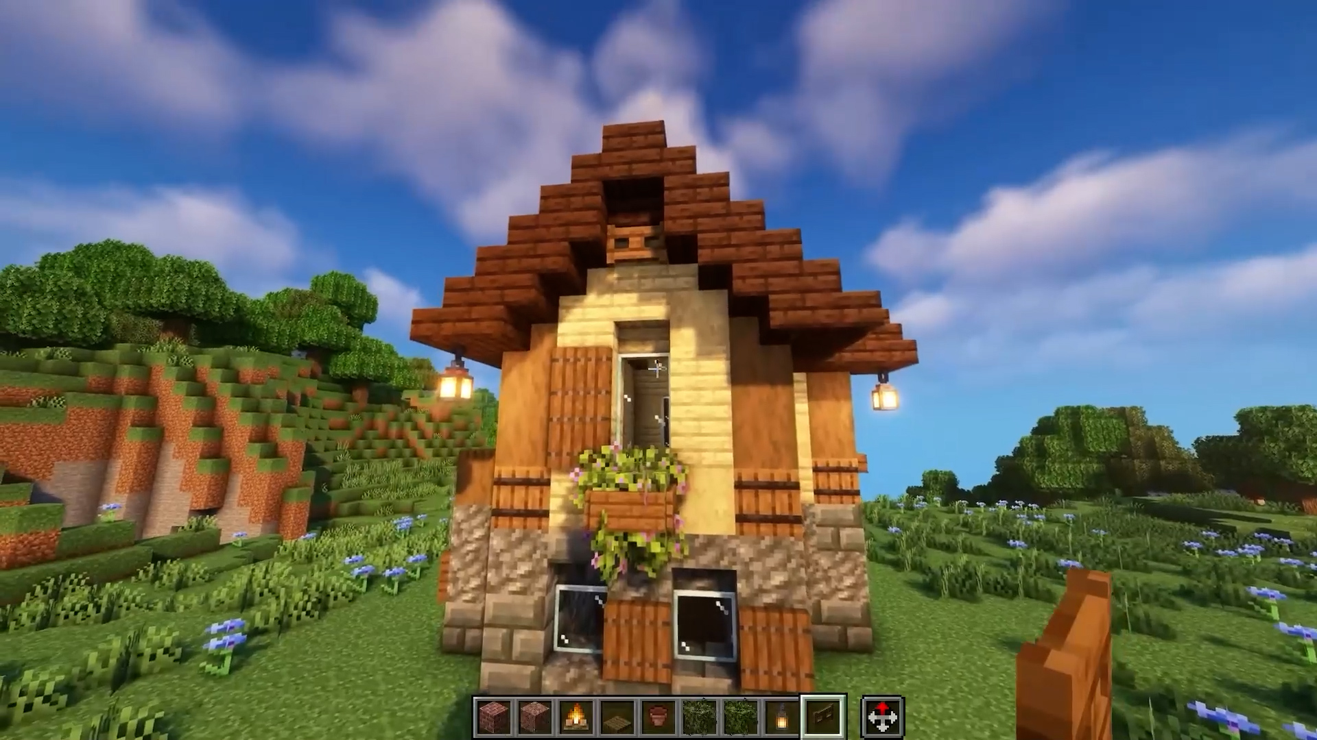 I Built a Starter House for Survival Minecraft