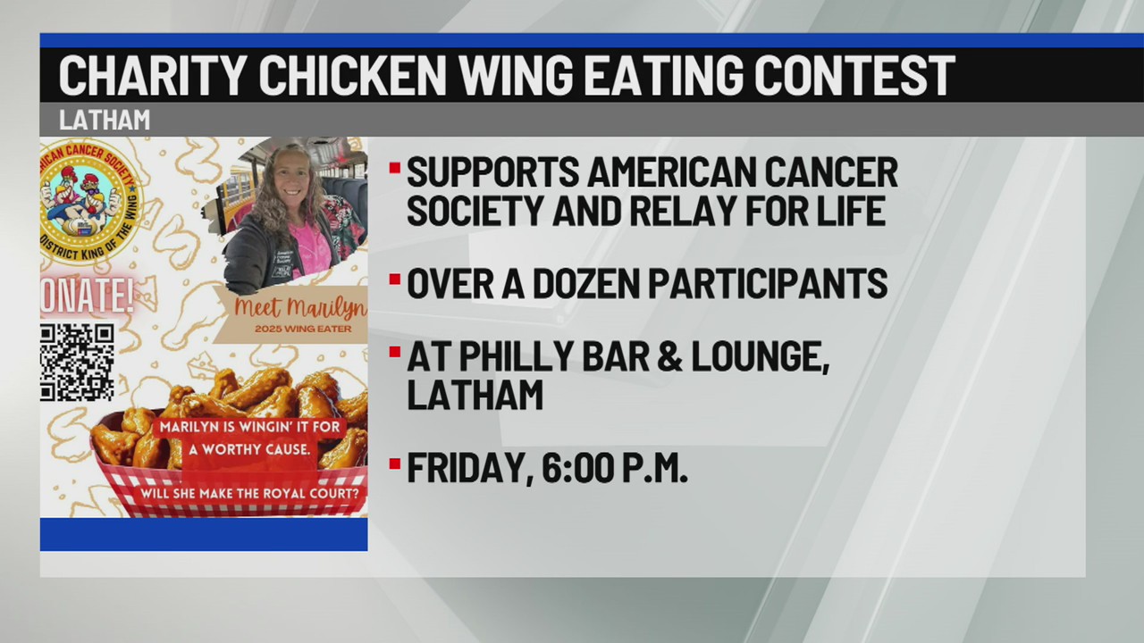 Charity chicken wing eating contest Friday