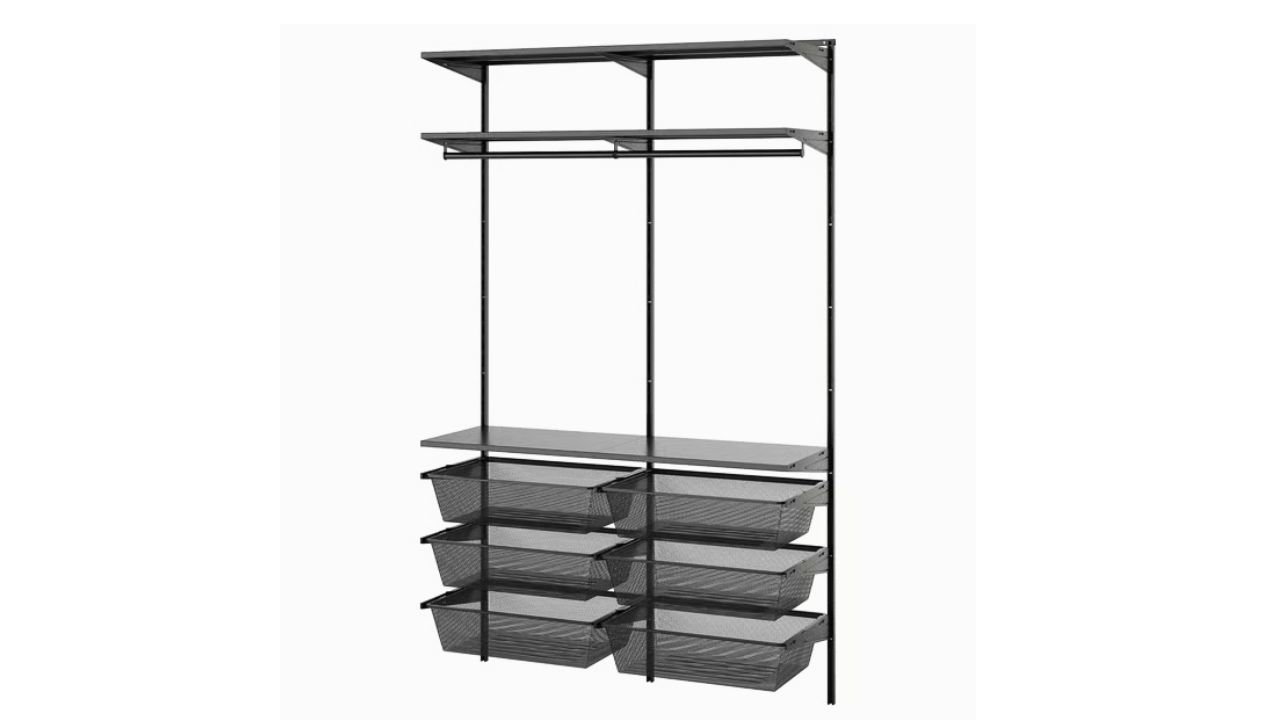 Ikea storage pieces that look custom in a laundry room