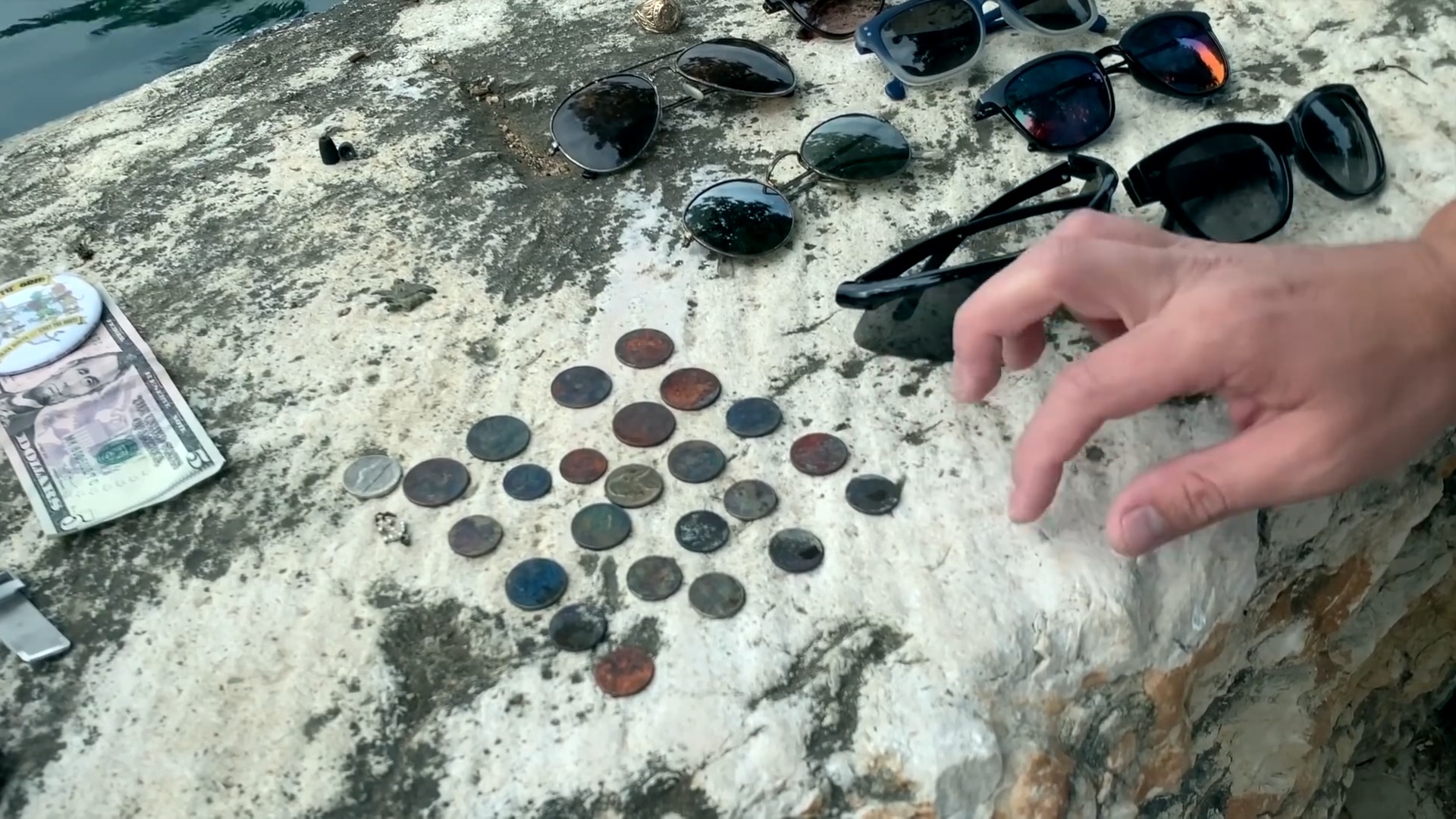 Big gold ring found underwater - we tried not to look too excited