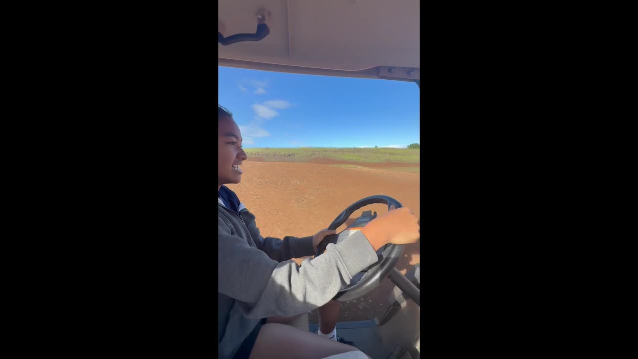 'I'm not letting her drive again,' says dad after daughter flips golf buggy