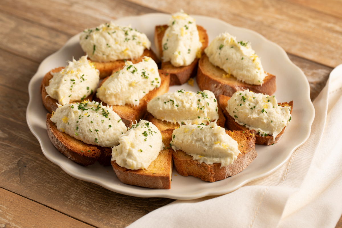 Crostini with Creamed Salt Cod