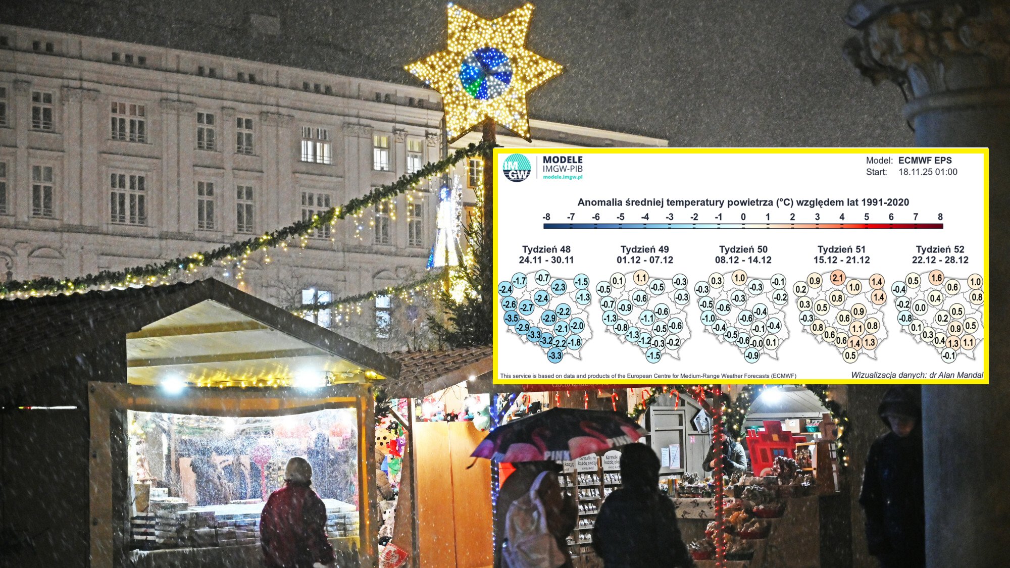 Mamy pierwszą prognozę pogody na święta Bożego Narodzenia. Szykuje się ...