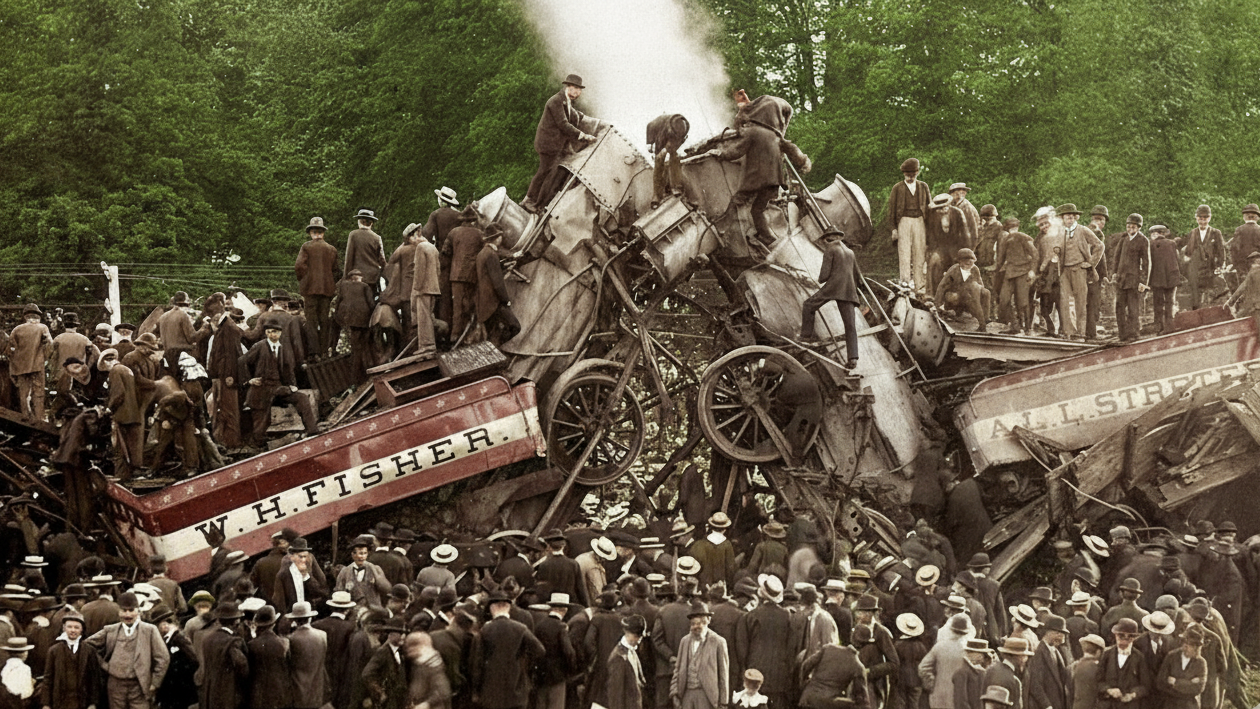 The deadly train crash that shook the Wild West